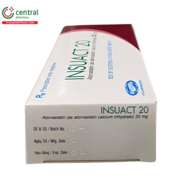 [CHÍNH HÃNG] Thuốc Insuact 20 - Điều trị tăng cholesterol