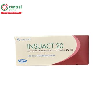 [CHÍNH HÃNG] Thuốc Insuact 20 - Điều trị tăng cholesterol