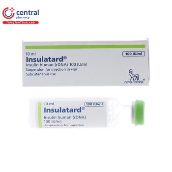 Thuốc Insulatard 100IU/ml điều trị đái tháo đường typ 1 và typ 2