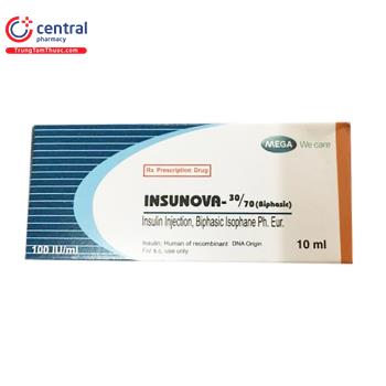 Thuốc Insunova 30/70 (Biphasic) 100IU/ml- Thuốc điều trị tiểu đường