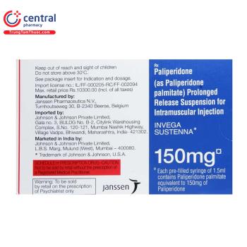 [CHÍNH HÃNG] Thuốc Invega Sustenna 150mg/1,5ml Janssen