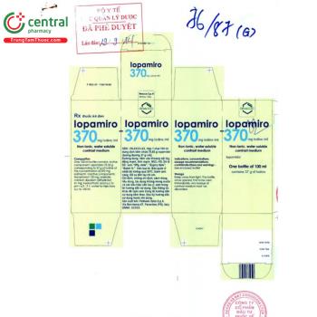 Thuốc Iopamiro 370mg/ml dùng trong các thủ thuật chẩn đoán chụp ảnh