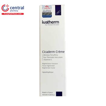 [CHÍNH HÃNG] Kem Ivatherm Cicaderm Cream 40mL - Giảm sẹo, tái tạo da