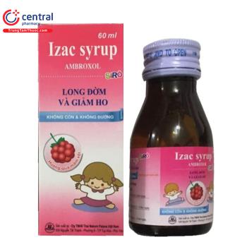 Thuốc Izac Syrup giúp điều trị tiêu đờm trên đường hô hấp