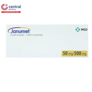 Thuốc Janumet 50/500 (4 vỉ x 7 viên) điều trị bệnh tiểu đường type 2