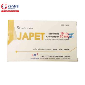 [CHÍNH HÃNG] Thuốc Japet có tác dụng hạ Cholesterol trong huyết tương