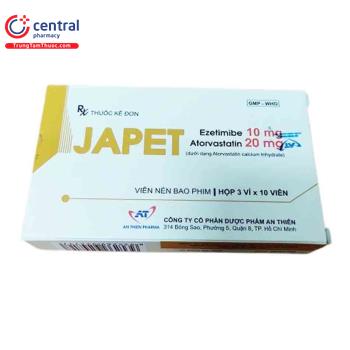 [CHÍNH HÃNG] Thuốc Japet có tác dụng hạ Cholesterol trong huyết tương