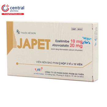 [CHÍNH HÃNG] Thuốc Japet có tác dụng hạ Cholesterol trong huyết tương