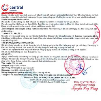 [CHÍNH HÃNG] Thuốc Jocet 10 - Thuốc có tác dụng chống dị ứng