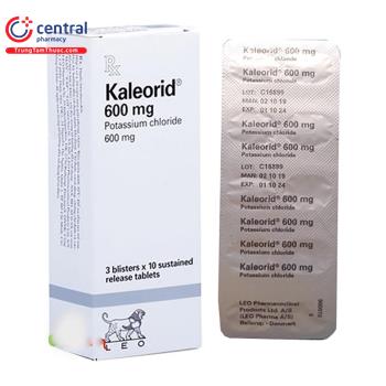 Thuốc Kaleorid 600mg: tác dụng, chỉ định, tương tác thuốc