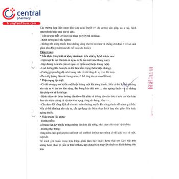 Thuốc Kalimate: điều trị tăng kali, giải độc hiệu quả