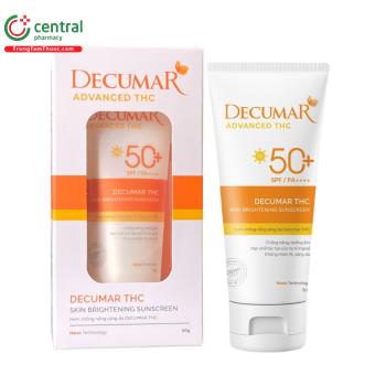 Kem chống nắng Decumar Advanced THC nâng tone dành cho da mụn