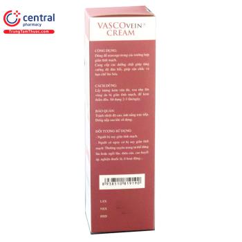 Thuốc Kem thoa Vascovein Cream cải thiện biểu hiện suy giãn tĩnh mạch