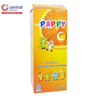 Kẹo Pappy C giúp hỗ trợ tăng cường sức đề kháng, bổ sung vitamin C