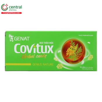 Kẹo thảo mộc Covitux Herbal Candy giúp giảm đau rát họng, giảm ho