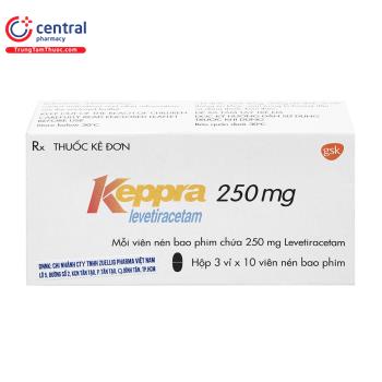 [CHÍNH HÃNG] Thuốc Keppra 250mg - điều trị động kinh