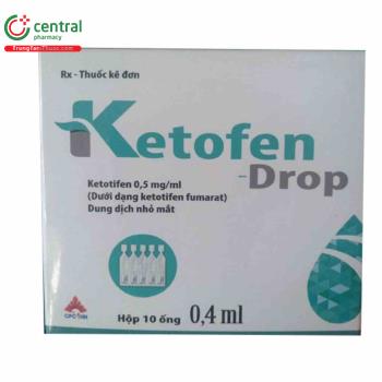 Thuốc Ketofen-Drop 0,4ml Ketotifen điều trị viêm kết mạc dị ứng