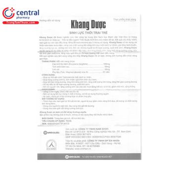 [CHÍNH HÃNG] Thuốc Khang Dược (Hộp 20 viên): tăng cường sinh lý nam