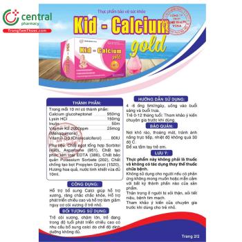 Thuốc Kid-Calcium Gold hỗ trợ tăng chiều cao, giảm còi xương ở trẻ