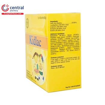 Thuốc Kidlac men vi sinh điều trị rối loạn đường ruột, táo bón