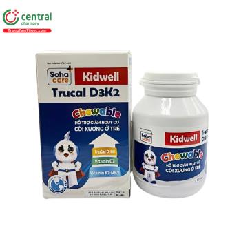 Kidwell Trucal D3K2 Chewable hỗ trợ hệ xương và răng chắc khỏe