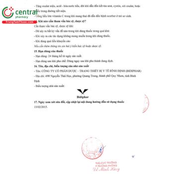 Thuốc Kingdomin Vita C điều trị bệnh scorbut do thiếu vitamin C