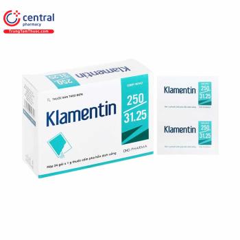 [CHÍNH HÃNG] Thuốc Klamentin 250/31.25 điều trị nhiễm khuẩn trên,dưới