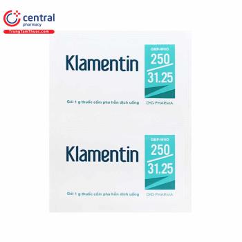 [CHÍNH HÃNG] Thuốc Klamentin 250/31.25 điều trị nhiễm khuẩn trên,dưới
