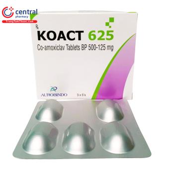Thuốc Koact 625 giúp điều trị nhiễm trùng hô hấp, tiết niệu, sinh dục