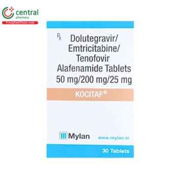 Thuốc Kocitaf 50/200/25mg Mylan kháng virus - Điều trị HIV