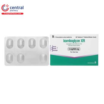 Thuốc Komboglyze XR 5mg/500mg - Thuốc điều trị bệnh tiểu đường