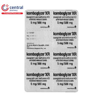 Thuốc Komboglyze XR 5mg/500mg - Thuốc điều trị bệnh tiểu đường