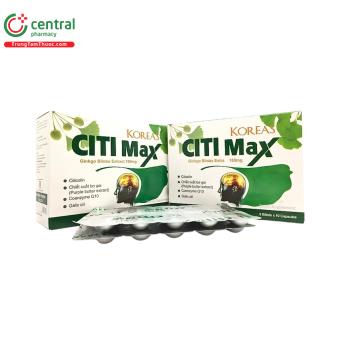 Koreas Citi Max hỗ trợ thúc đẩy tuần hoàn máu não, giảm hoa mắt, ù tai