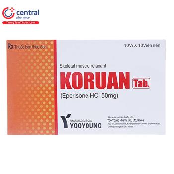 Thuốc Koruan Tab. - Thuốc giãn cơ, điều trị liệt cơ hiệu quả