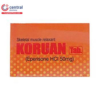 Thuốc Koruan Tab. - Thuốc giãn cơ, điều trị liệt cơ hiệu quả