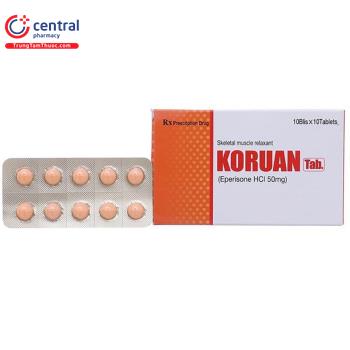 Thuốc Koruan Tab. - Thuốc giãn cơ, điều trị liệt cơ hiệu quả