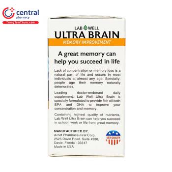 [CHÍNH HÃNG] Thuốc Lab Well Ultra Brain kích thích hoạt động trí não