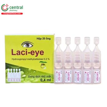 Thuốc nhỏ mắt Laci-eye 0.4ml giảm nhức, mỏi, ngứa và viêm nhiễm mắt