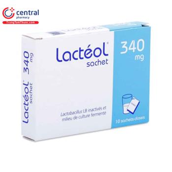 Thuốc Lacteol 340mg - trị tiêu chảy và các chứng rối loạn tiêu hóa