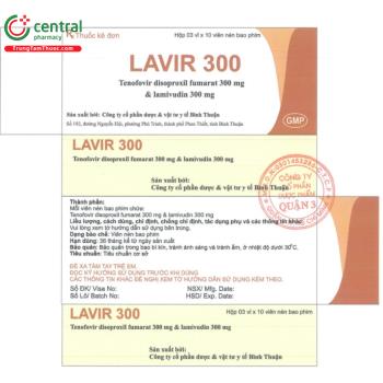 Thuốc Lavir 300 điều trị nhiễm HIV-1 ở người trưởng thành