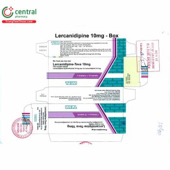 Thuốc Lercanidipine-Teva 10mg điều trị tăng huyết áp nguyên phát