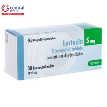 Thuốc Lertazin 5mg điều trị viêm mũi dị ứng, mề đay vô căn mãn tính