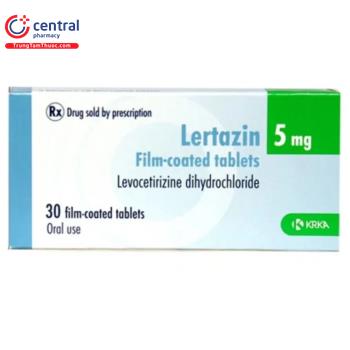 Thuốc Lertazin 5mg điều trị viêm mũi dị ứng, mề đay vô căn mãn tính