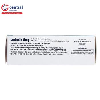 Thuốc Lertazin 5mg điều trị viêm mũi dị ứng, mề đay vô căn mãn tính