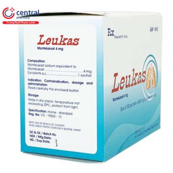 Thuốc Leukas 4mg – Thuốc điều trị hen phế quản và viêm mũi dị ứng