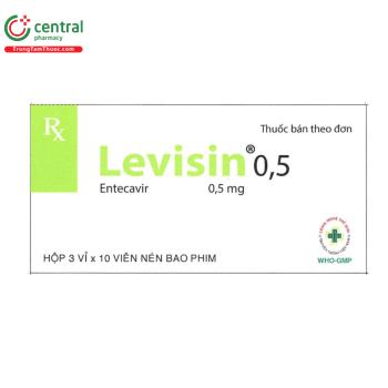 Thuốc Levisin 0,5 (Entecavir) trị viêm gan B mạn tính ở người lớn