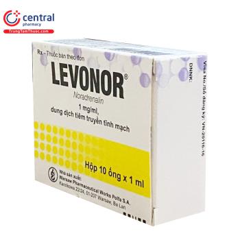 Thuốc Levonor 1mg/ml - Thuốc điều trị rối loạn tuần hoàn, sốc phản vệ