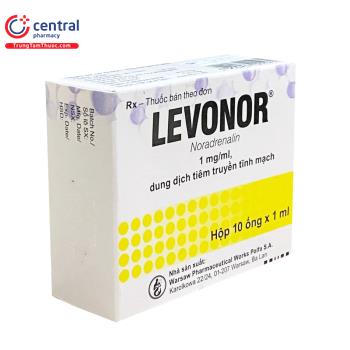 Thuốc Levonor 1mg/ml - Thuốc điều trị rối loạn tuần hoàn, sốc phản vệ