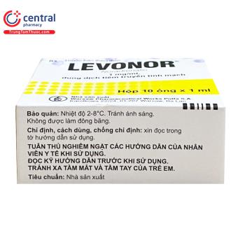 Thuốc Levonor 1mg/ml - Thuốc điều trị rối loạn tuần hoàn, sốc phản vệ