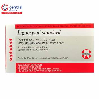Thuốc Lignospan Standard - Gây mê cục bộ trong các thủ thuật nha khoa